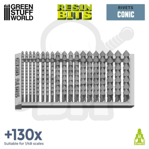 Battle-Models > 3D Printed Set - Micro Rivets - Conical - nity 130 szt.